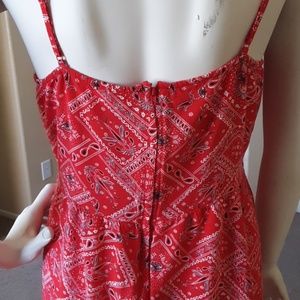 Divided | Dresses | Red Bandana Print Dress With Cutouts | Poshmark